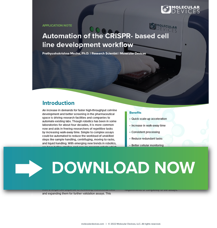 Automation of the CRISPR-based cell line development workflow Automation of the CRISPR-based cell line development workflow