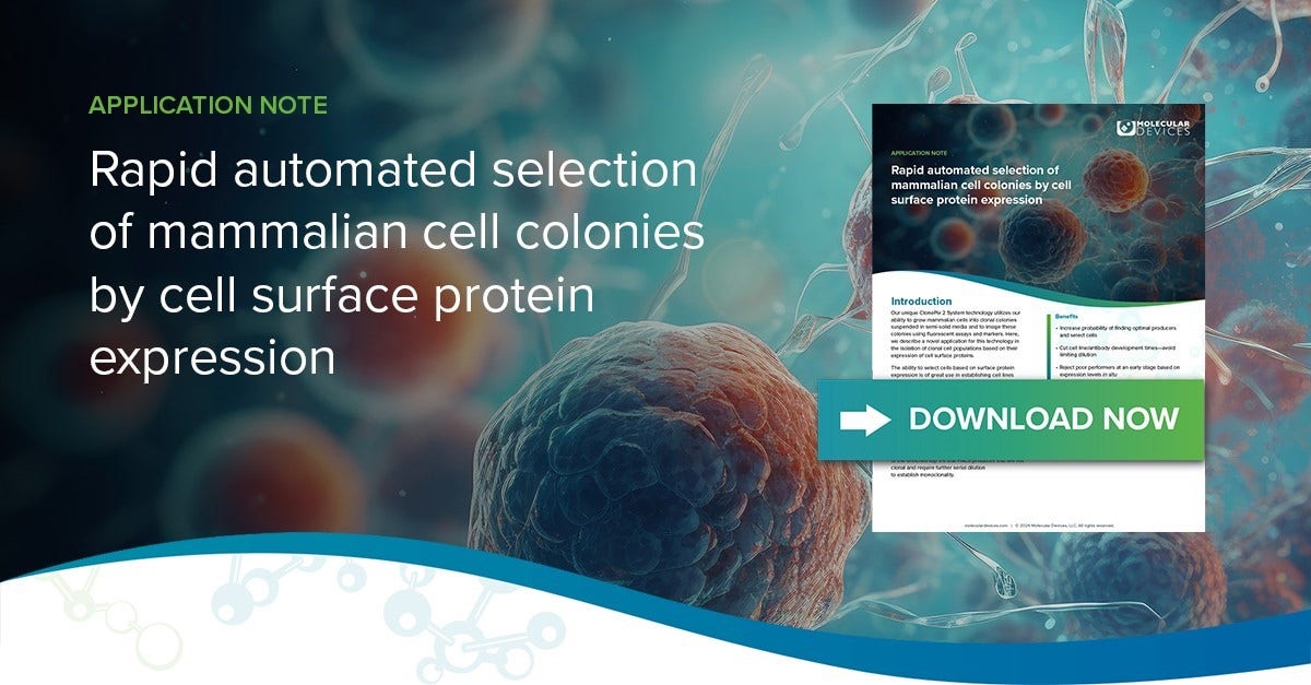 Rapid Selection of Mammalian Cell Colonies by Cell Surface Protein