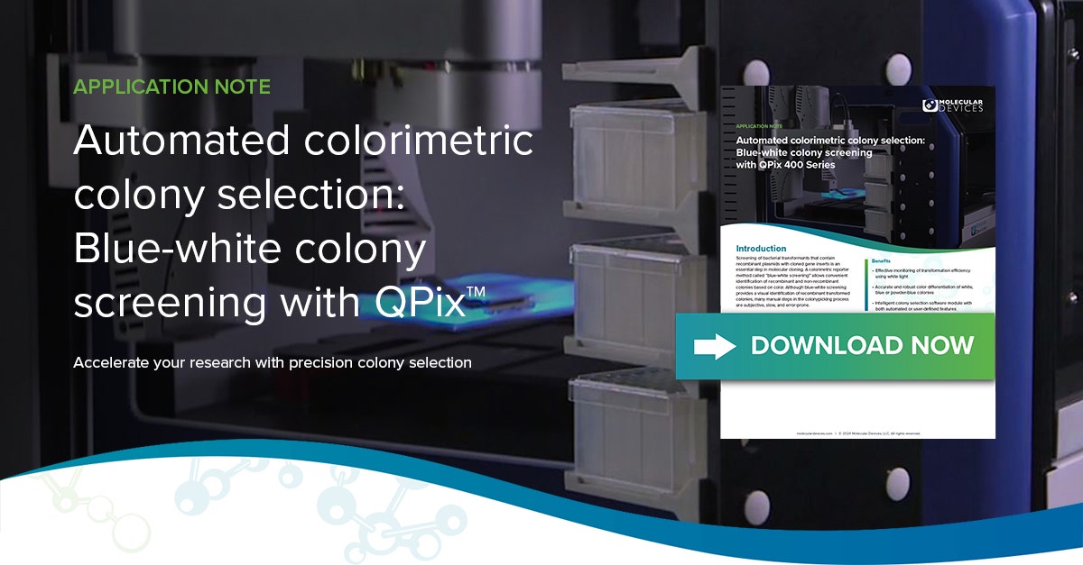 Colorimetric Colony Selection: Blue-White Colony Screening with QPix 400 Series