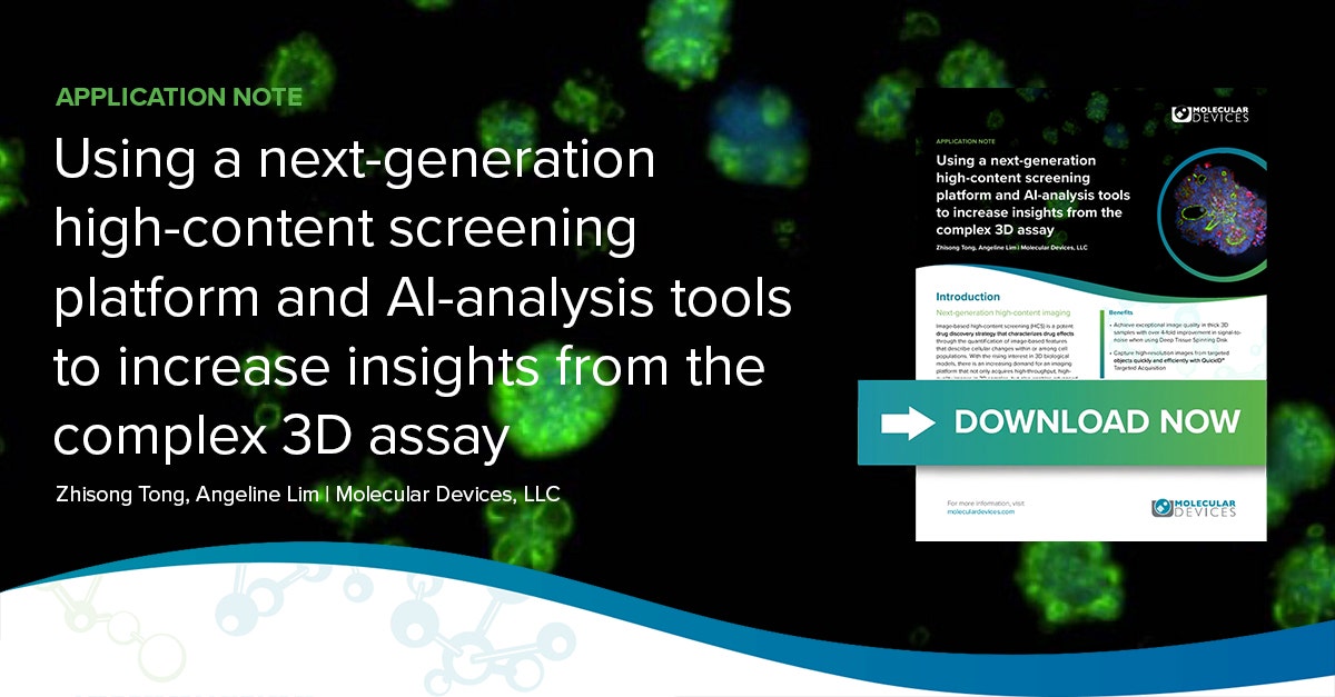 Using high-content screening and AI-analysis to increase insights from complex 3D assay