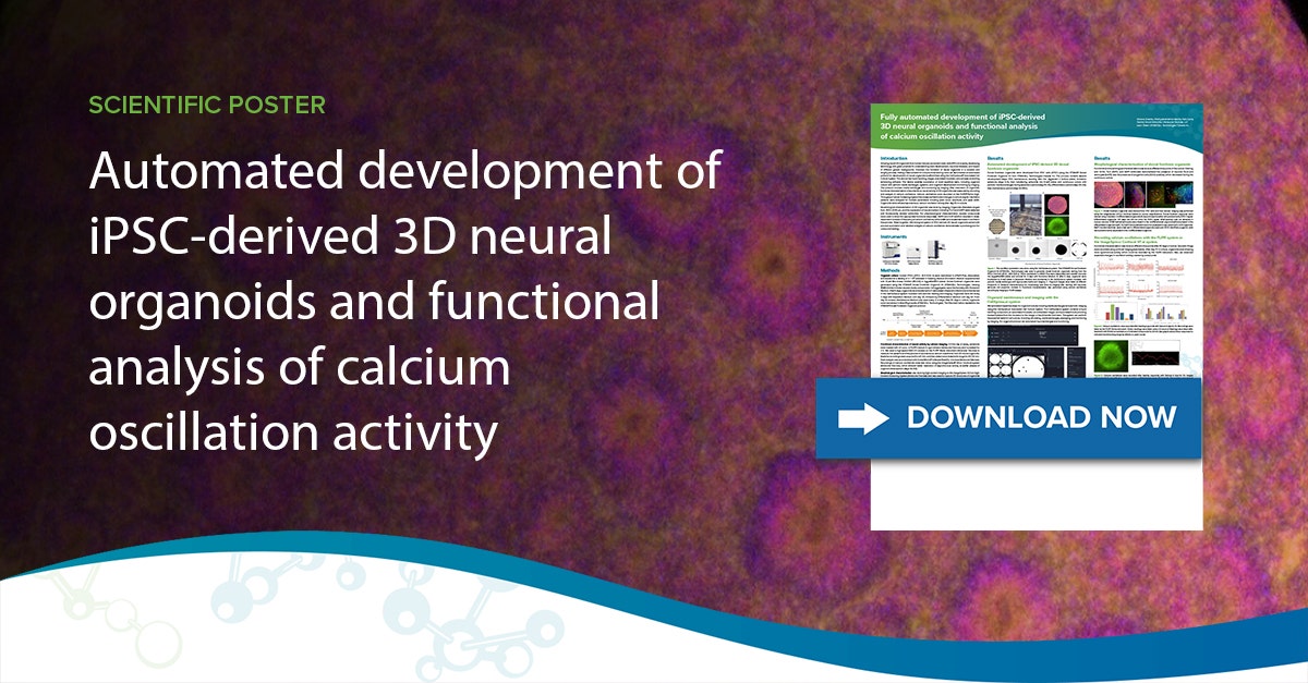 Automated development of iPSC 3D Neural Organoids of Calcium Oscillation Activity