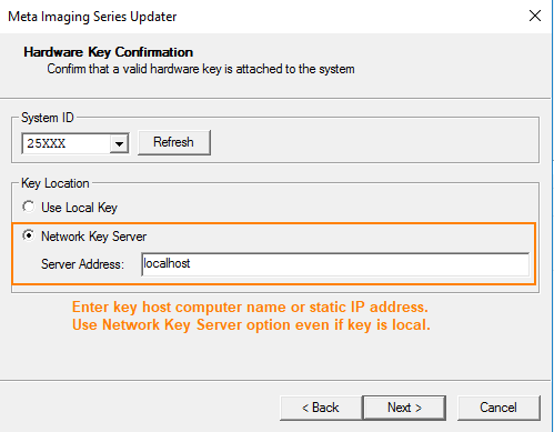 MetaXpress®: Network Key upgrade or feature activation
