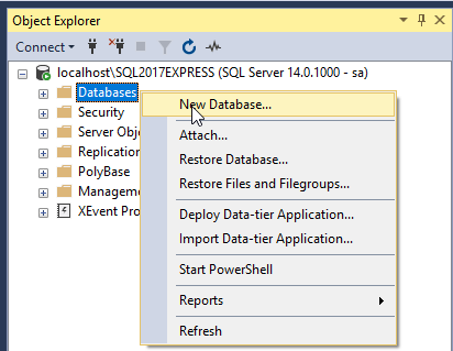 MDCStore™: Install database on SQL Server using the install script