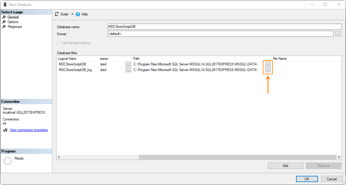 Mdcstore™ Install Database On Sql Server Using The Install Script