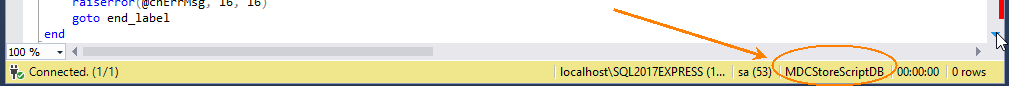 Mdcstore™ Install Database On Sql Server Using The Install Script