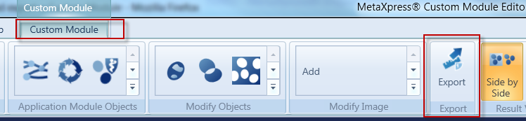 MetaXpress®: Import and export a Custom Module
