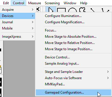 MetaXpress®/MetaMorph®: Use the gamepad dropin to enable a game ...