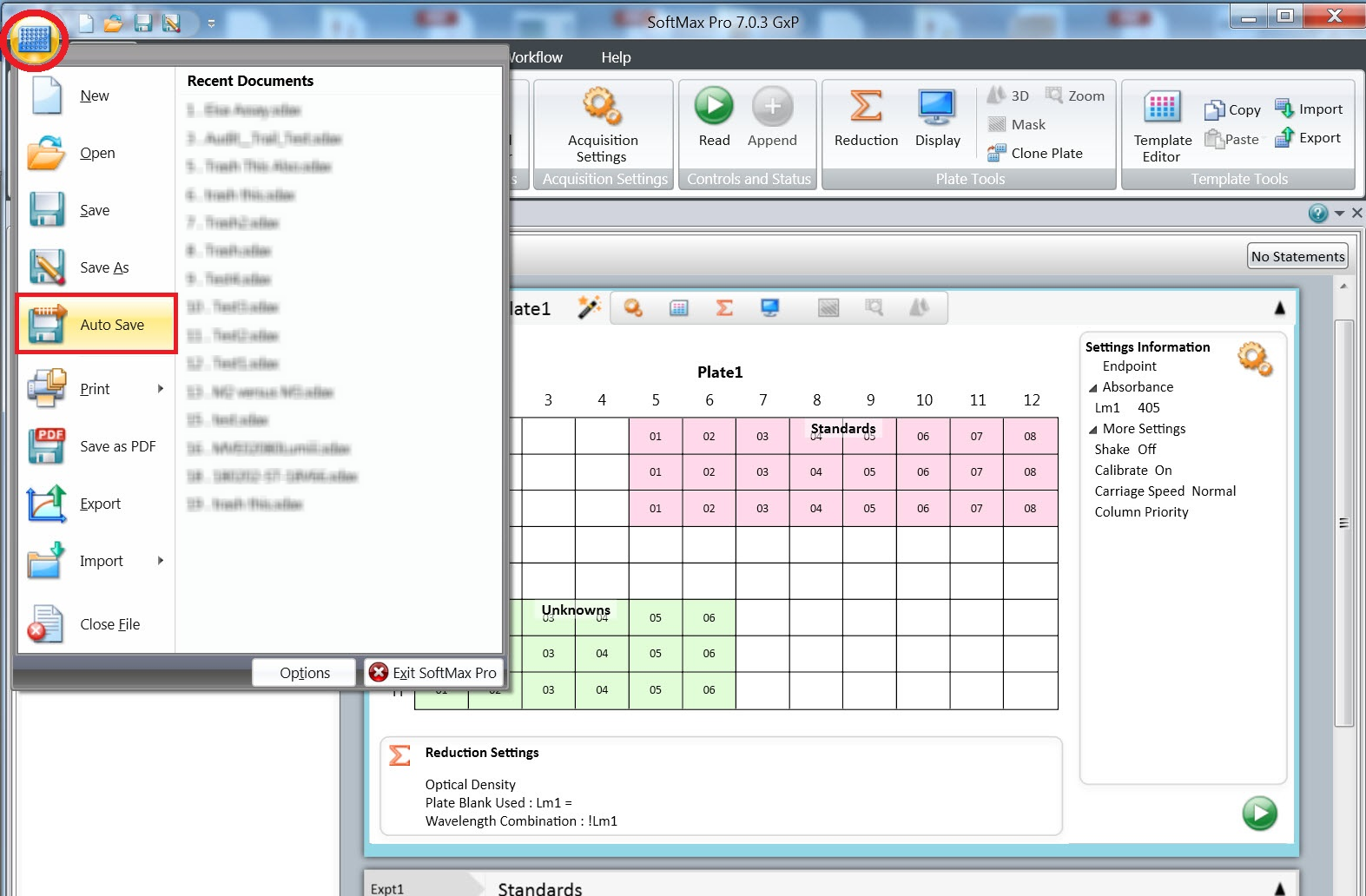 SoftMax® Pro 6 and 7.0: Enabling and configuring the Auto Save feature