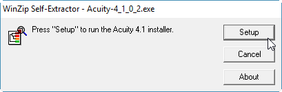 Acuity® software: Installing the Acuity 4 software on Windows 10