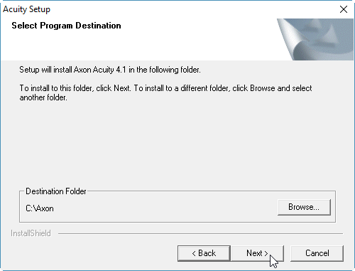 Acuity® software: Installing the Acuity 4 software on Windows 10