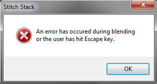 MetaXpress®: Gaps or Error during stitching: An error has occured ...
