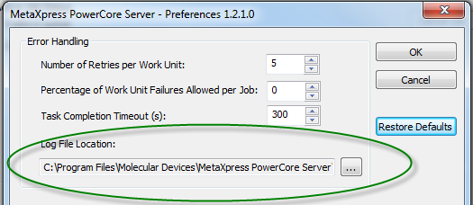 MetaXpress® PowerCore™: Log Files for troubleshooting