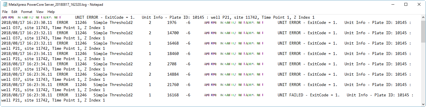 MetaXpress® PowerCore™: Log Files for troubleshooting