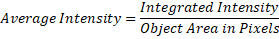 MetaXpress® and MetaMorph®: Relationship between Average Intensity and ...