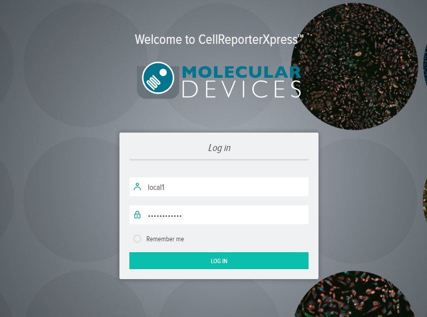 CellReporterXpress®: Login via Remote computer