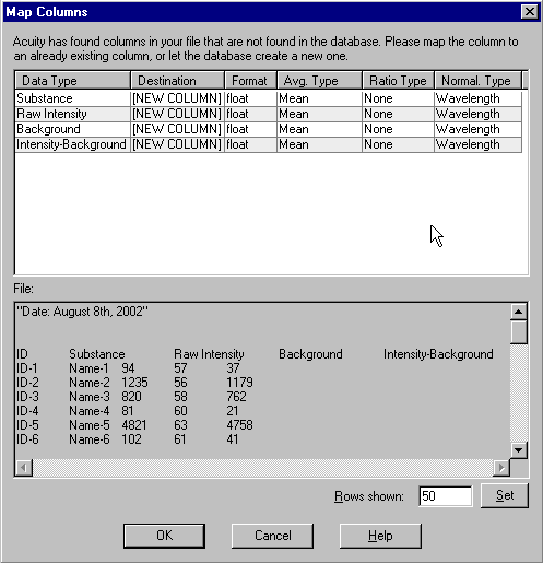 Acuity: import data files from non-Axon software Acuity: import data files from non-Axon software