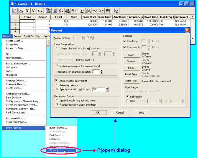 pCLAMP, Clampfit: Perform a typical single-channel analysis usingthe ...