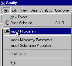 How can I import my GPR data files into Acuity?