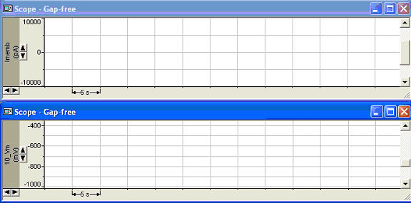 Using multiple scope windows in Clampex or AxoScope