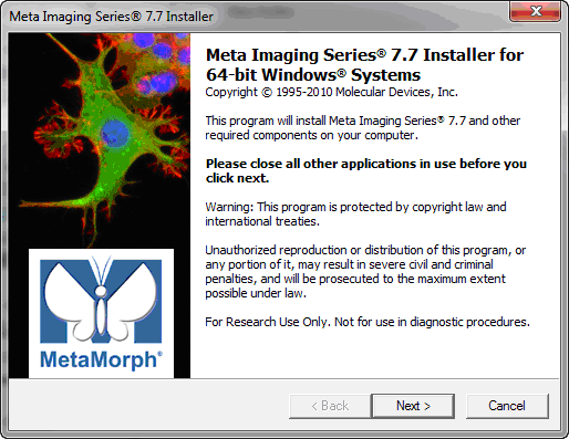 How to install the MetaMorph® Software version 7.7 on a computer ...