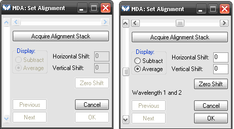 How to use the Alignment dialog box in MDA