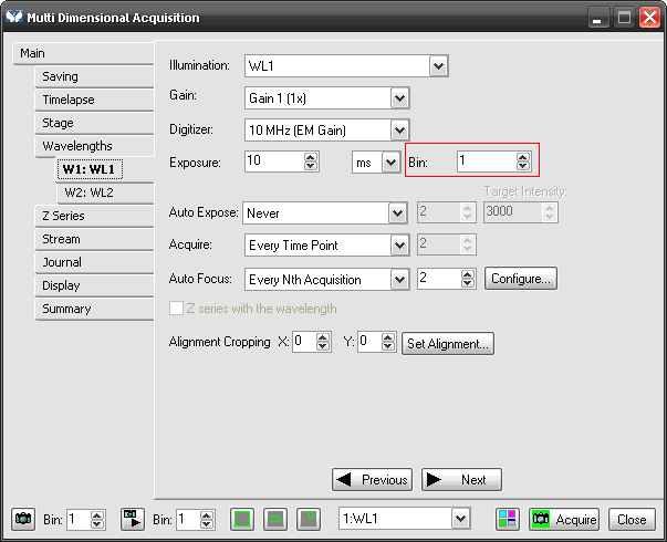 How to use the Wavelength tab in MDA