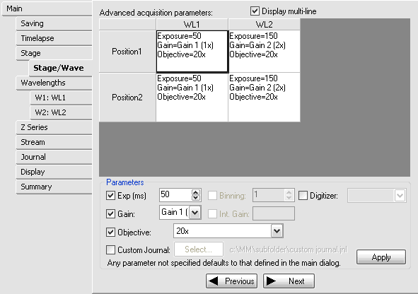 How to use the Stage tab in MDA