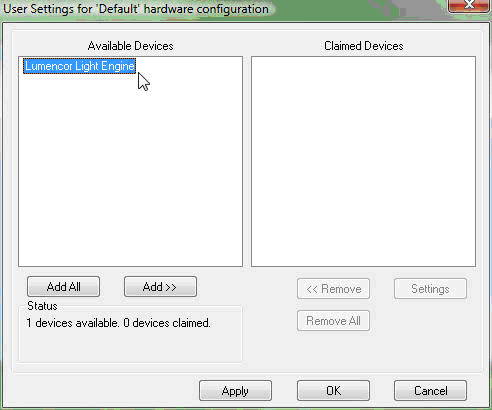 How to control a Lumencor Light Engine
