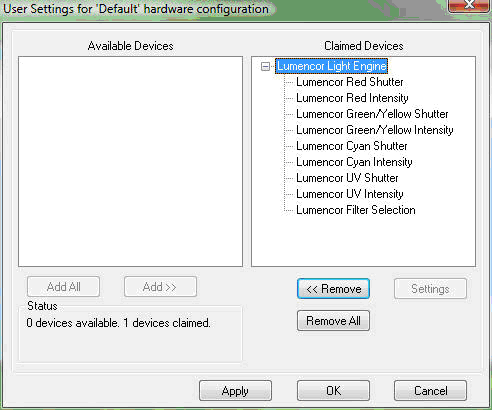 How to control a Lumencor Light Engine