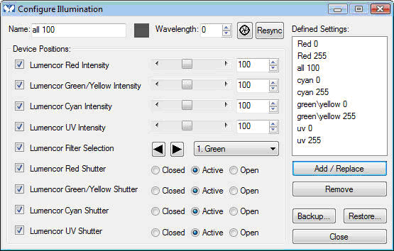 How to control a Lumencor Light Engine