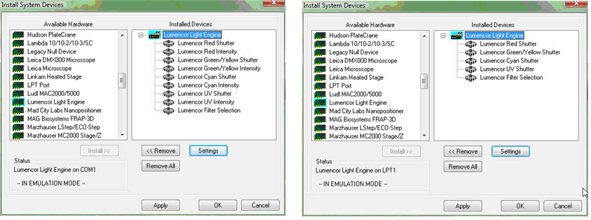How to control a Lumencor Light Engine