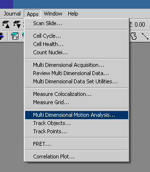 MetaMorph® or MetaXpress®: How to use Multi Dimensional Motion Analysis
