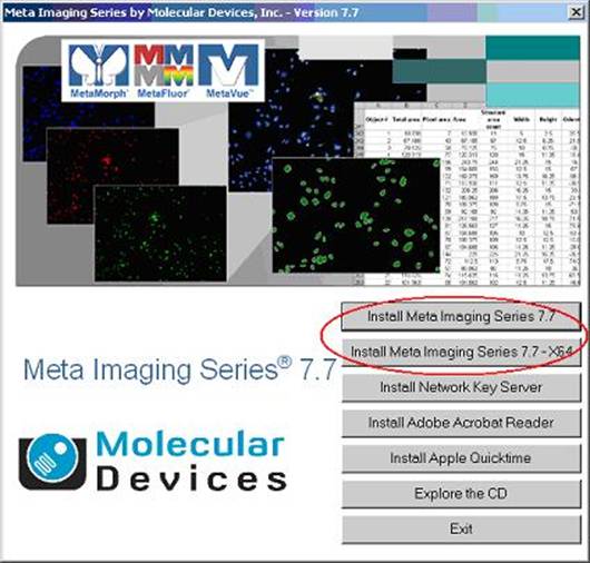 Installing MetaMorph® Software on client computers with a network license