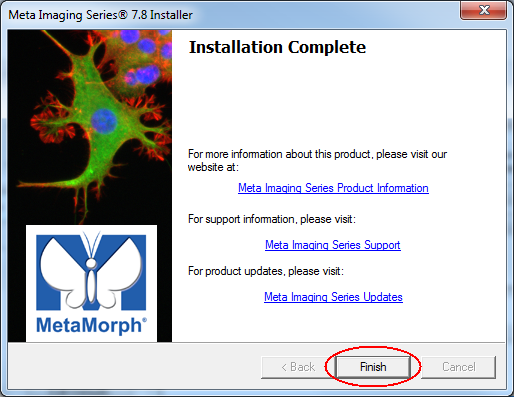 Installing Version 7.8 of the Meta Imaging Series® Software