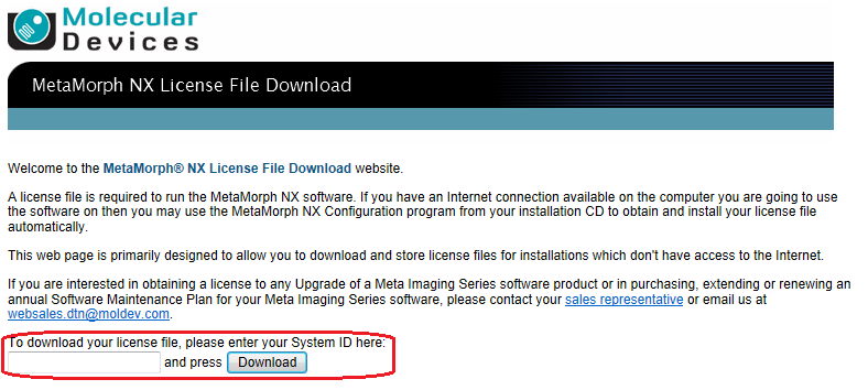 MetaMorph® NX 2.0 Software (Legacy) Installation Instructions