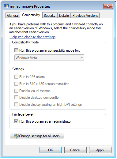 How to make Run As Administrator the default for a program