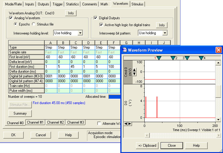Conducting a Paired-Pulse Facilitation experiment with pCLAMP™ software