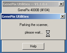 GenePix: Preparing a scanner to move or ship - how to park the scanner