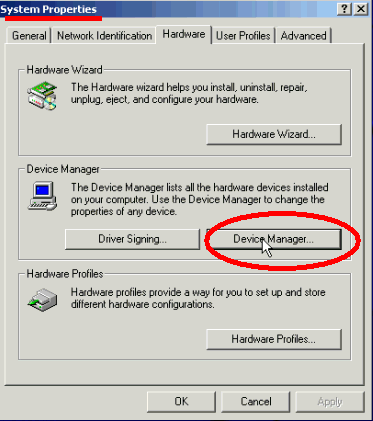 Install a GenePix microarray scanner under Windows 2000