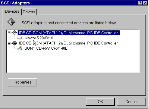 Install a SCSI GenePix microarray scanner under Windows NT
