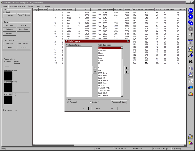 GenePix: Adding custom columns to a GenePix Array List (GAL) file.