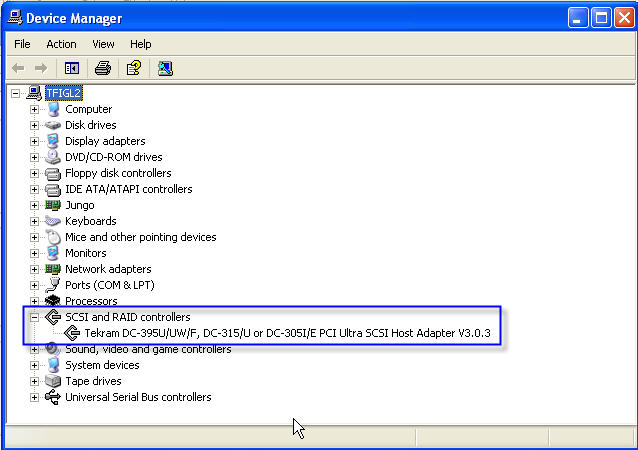 Installing the Tekram SCSI card